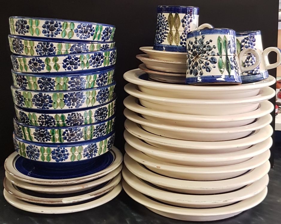 Willy Steinlin Keramik 10 grosse Teller, 8 Suppenteller (Gebraucht) in ...