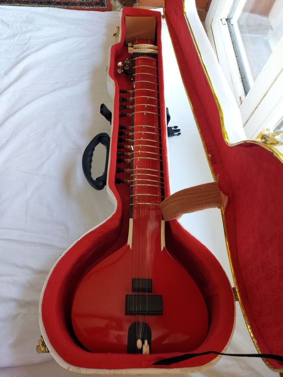 Sitar Reisesitar Travelsitar mit Fiberkoffer indische Musik (Neu ...