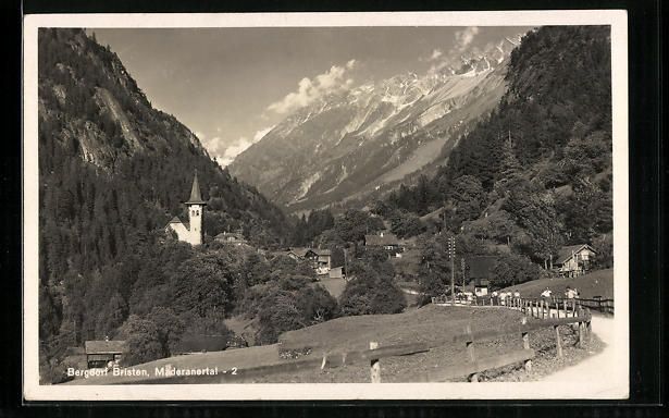 AK Bristen, Totale mit Gebirgswand, Turm (Gebraucht) in Berlin für CHF ...
