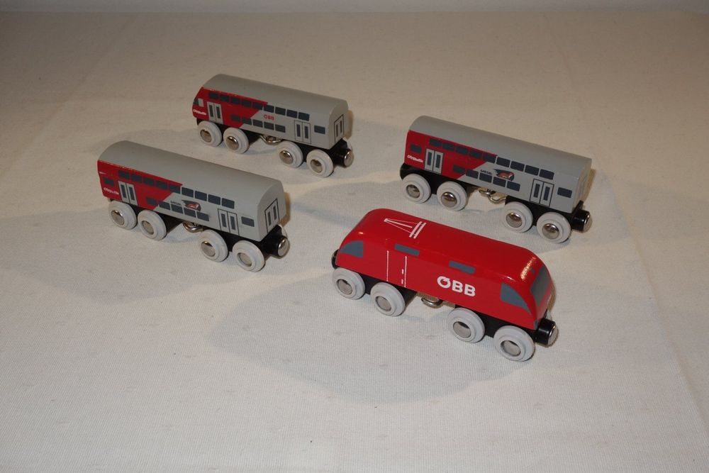 LALOK ÖBB Taurus Doppelstock Pendelzug Set, Holzeisenbahn | Acheter sur ...