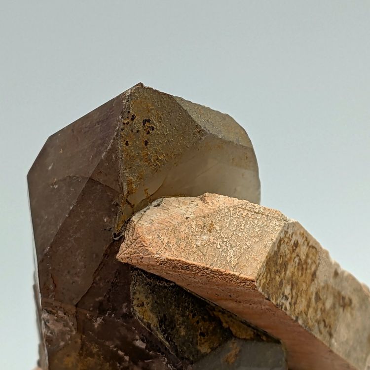 ROSA ORTHOKLAS eingebettet in RAUCHQUARZ, Sardinien (Nuovo (secondo la descrizione)) a Balerna ...