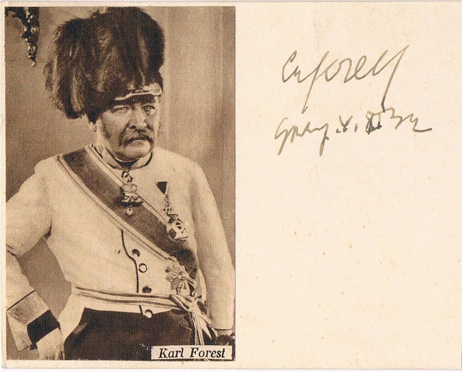 Karl Forest 1874-1944 Autogramm Vintage Karte 9x12cm (Gebraucht) in ...