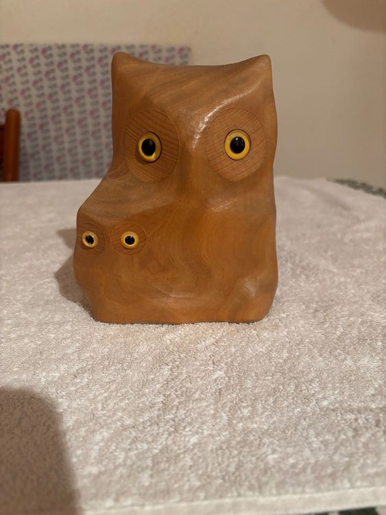 Holz Eule Unikat Deko Figur (Gebraucht) in St.Pantaleon für CHF 15 – mit Lieferung auf Ricardo ...
