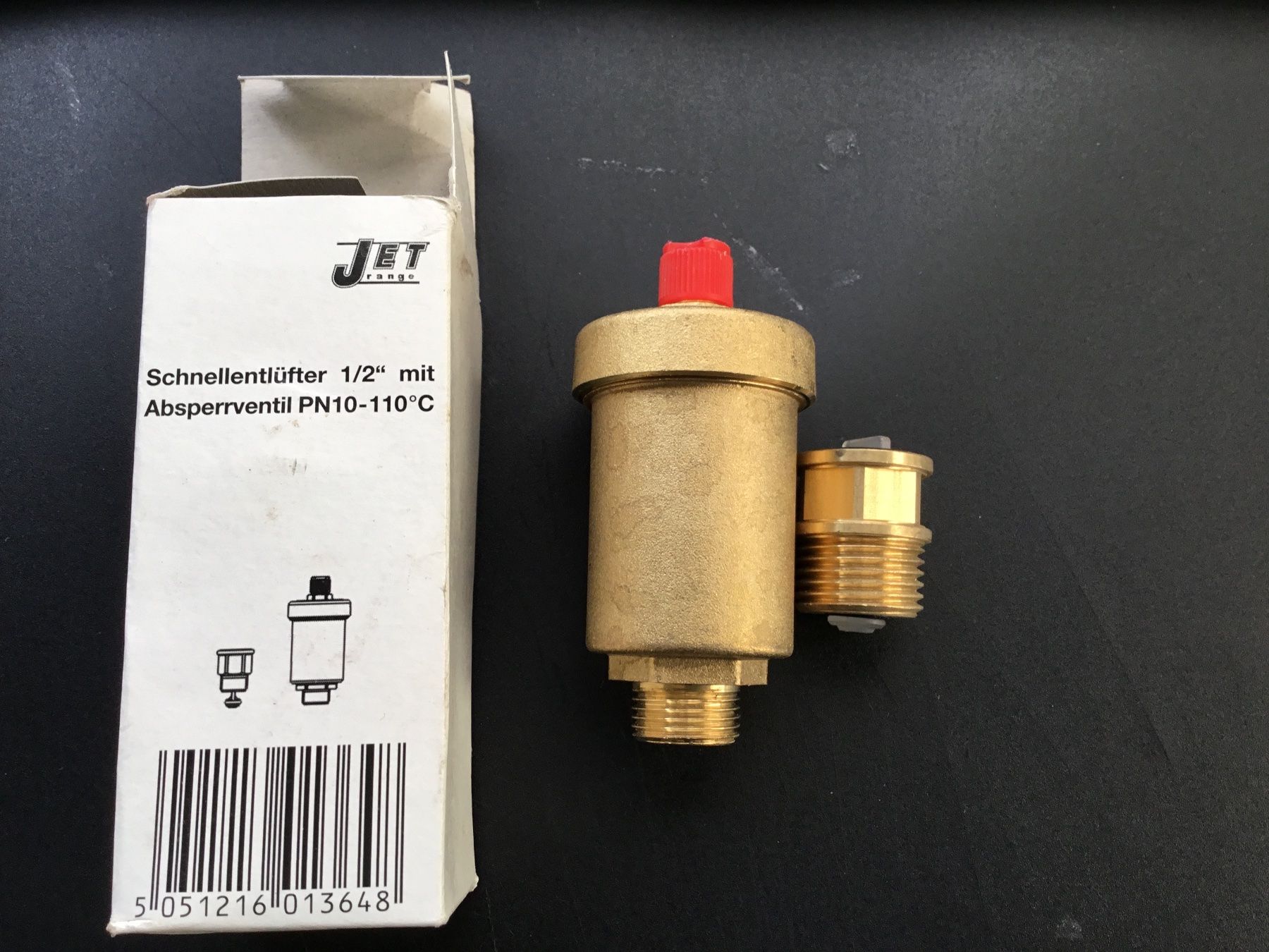 Automat Entlüfter Schnellentlüfter JET 1/2“ PN10 - 110 *C (Neu (gemäss ...