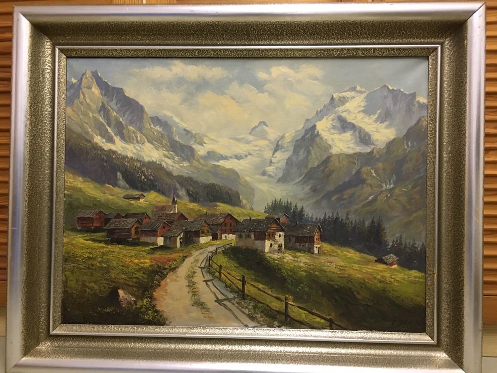 Landschaftsbild vom Schweizer Maler E. Janin (Gebraucht) in Seuzach für CHF 150 – nur Abholung ...