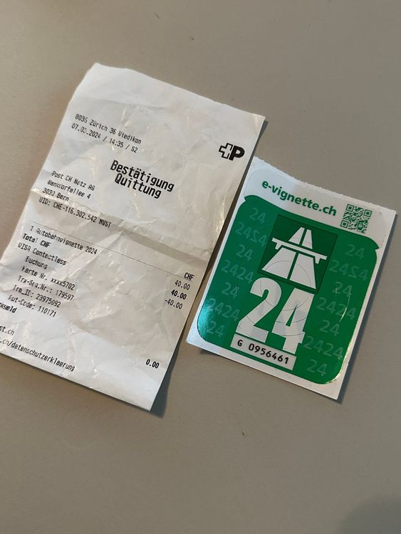 Autobahn Vignette 2024 (Neu und originalverpackt) in Zürich für CHF 25 – mit Lieferung auf ...