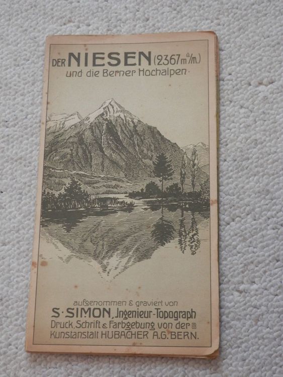 Alte Panorama Karte vom Niesen auf die Berner Hochalpen | Kaufen auf Ricardo