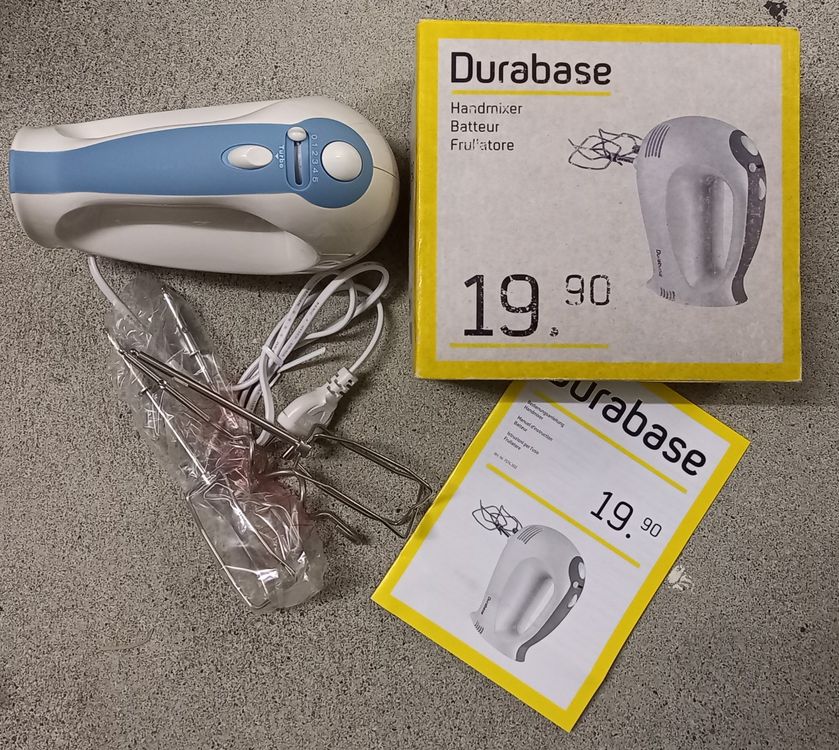 *DURABASE - HANDMIXER* NEU IM ORIGINALKARTON/ANLEITUNG | Kaufen auf Ricardo