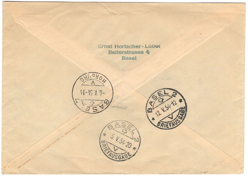 rarer Chargé mit Rückschein innerhalb BASEL - nicht abgeholt (Gebraucht ...