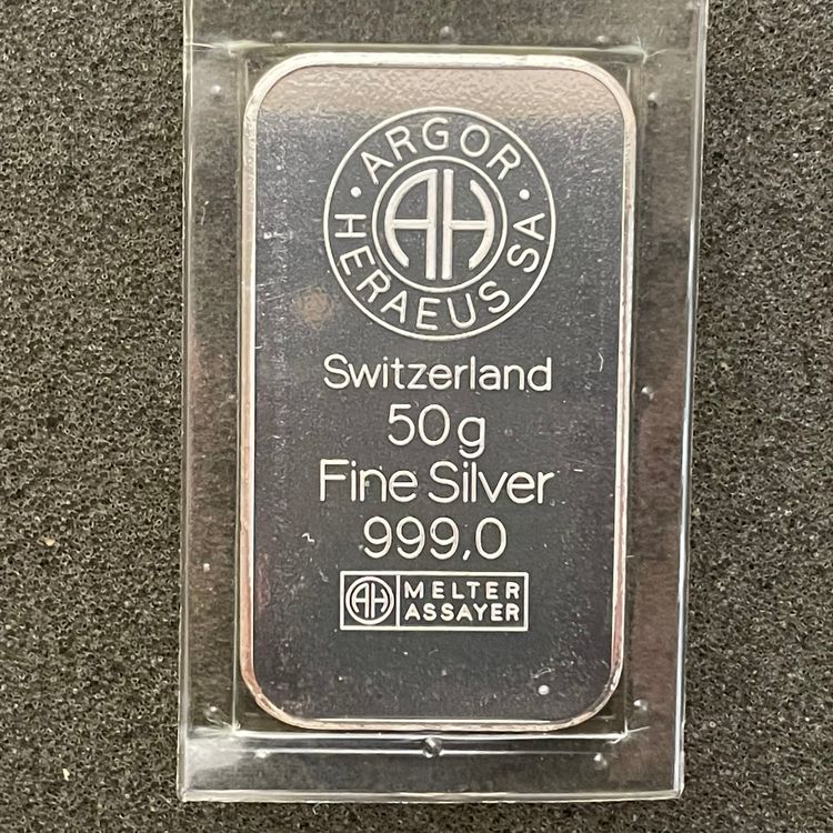 50 gramm Silber Barren Argor Heraeus ovp 1 (Gebraucht) in Reitnau für ...