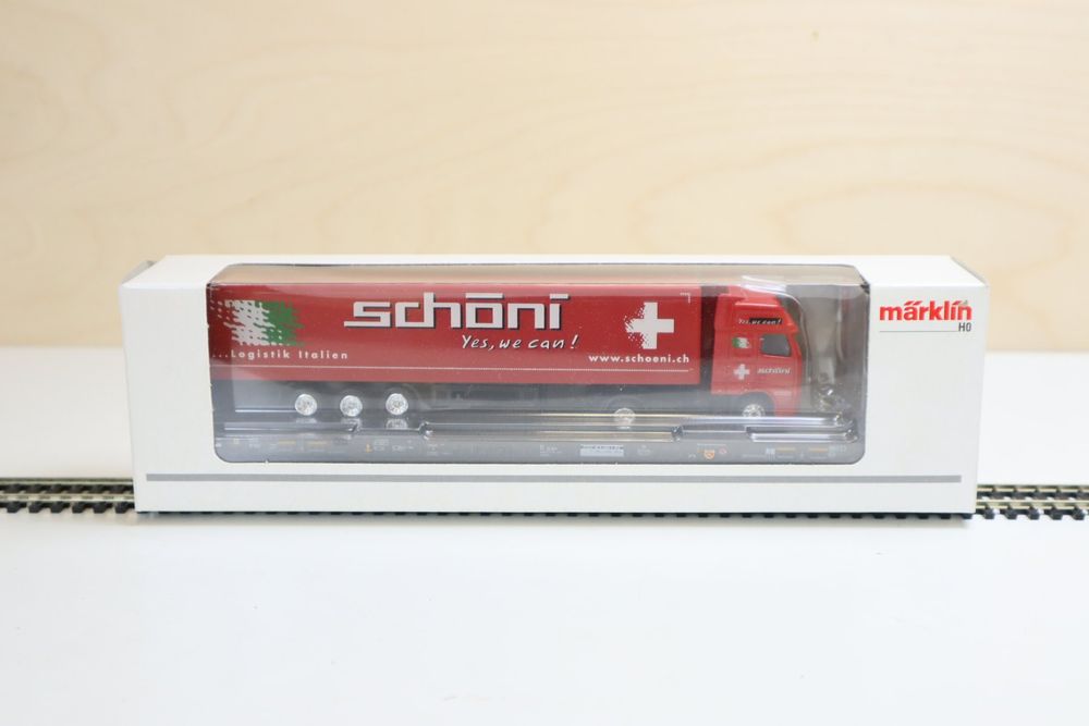 Märklin SBB Niederflurwagen mit LKW "Schöni" - 47417 (Gebraucht) in für ...