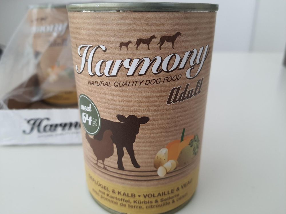 Hunde-Nassfutter Harmony Adult (5 Dosen: Geflügel & Kalb) | Kaufen auf Ricardo