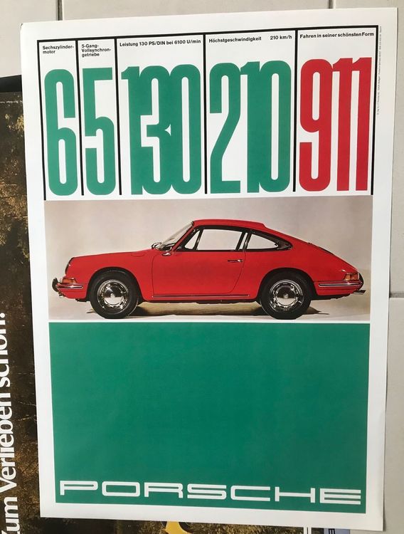 PORSCHE Poster-SET, 60/42, 6x1 Expl. Original-Sujet, NEU! (Neu (gemäss Beschreibung)) in ...
