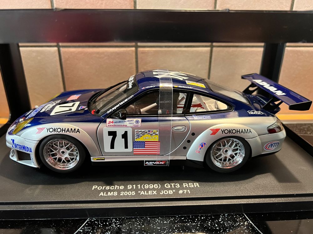 AUTOART 1:18 PORSCHE 911 GT3 RSR ALMS ALEX JOB #71 RARE NEW (Neu und ...