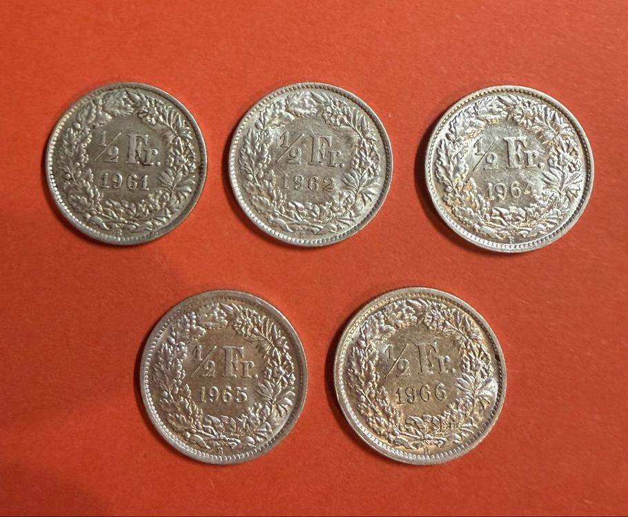 1/2 franken 5 x 50 ct. Suisse argent (D'occasion) à Morges pour CHF 14 ...