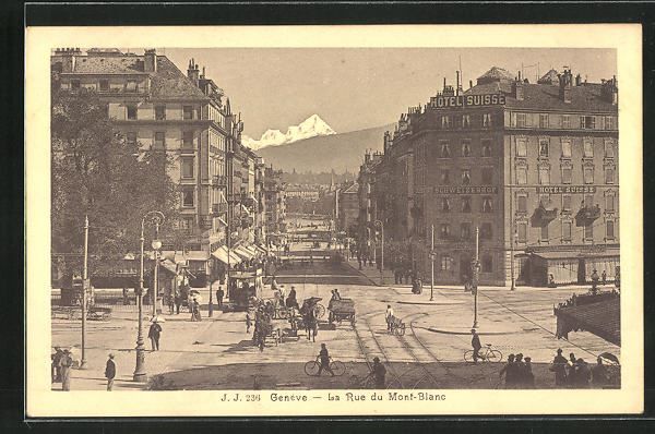 Genève, La Rue du Mont-Blanc, Strassenb | Kaufen auf Ricardo Genève, La Rue du Mont-Blanc, Strassenb | Kaufen auf Ricardo