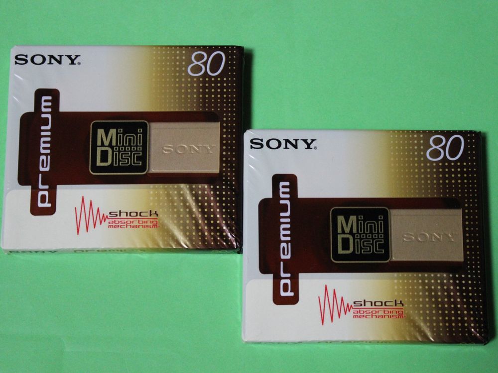 2 SONY Mini-Disc Premium 80 Minuten originalverpackt (Neu und ...