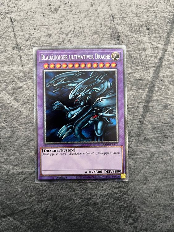 Blauäugiger ultimativer Drache (RA03-DE178), P. Secret Rare (Neu ...