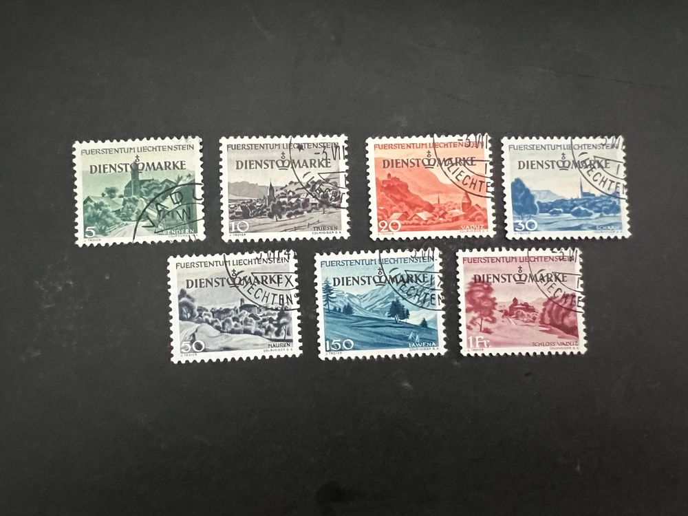 Dienstmarken Liechtenstein W29/35 gest. (D769) (Neu (gemäss ...