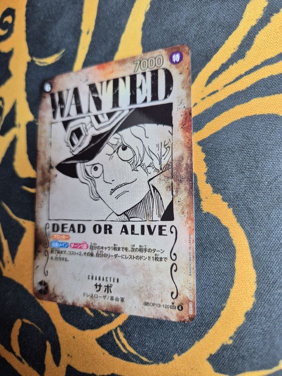 One Piece Card Sabo ☆SP☆ Wanted OP13-120 SEC☆ JP (Neu (gemäss ...
