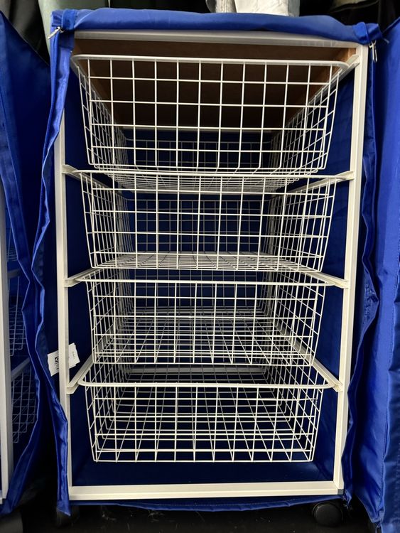 6x IKEA rolling storage rack, blue cover, metal baskets | Kaufen auf ...