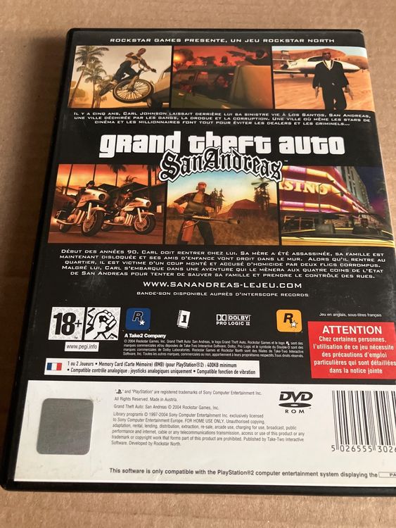 Grand Theft auto San Andreas PlayStation 2 (Gebraucht) in Chippis für ...