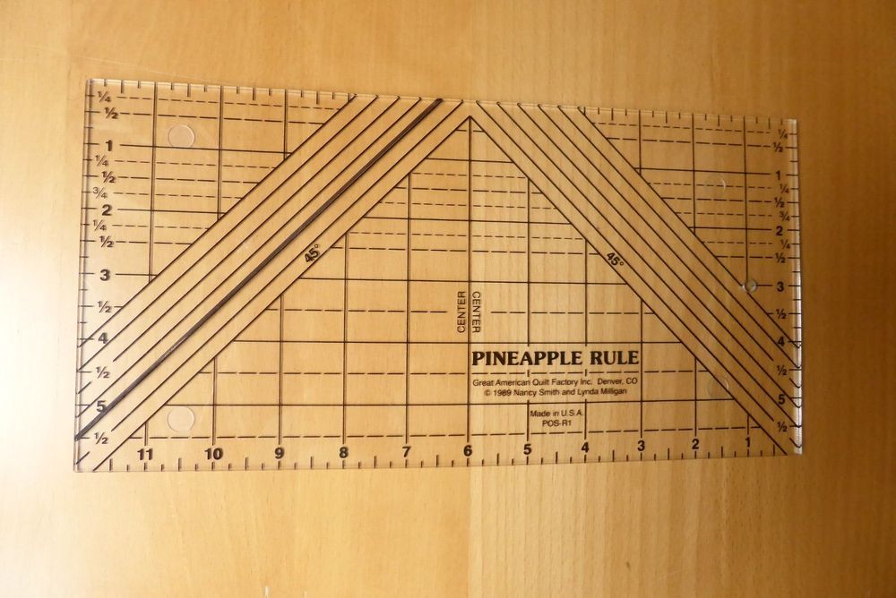 Patchwork Quilt - Acrylschablone - Pineapple Ruler (Gebraucht) in ...