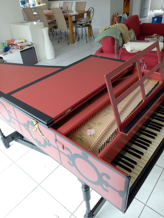 Ruckers Cembalo (1,85m), Einmanualig, mit Innenverzierungen (Gebraucht ...