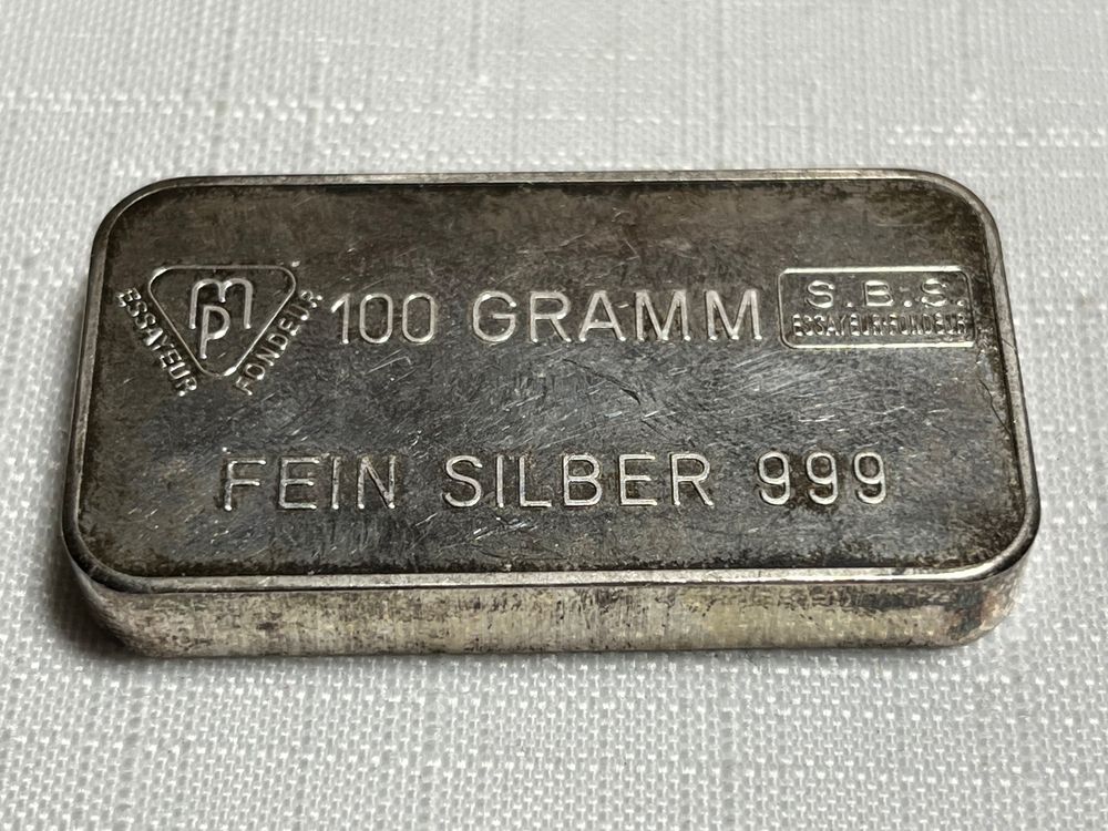 100 Gramm Silberbarren Feinsilber 999 | Acheter sur Ricardo