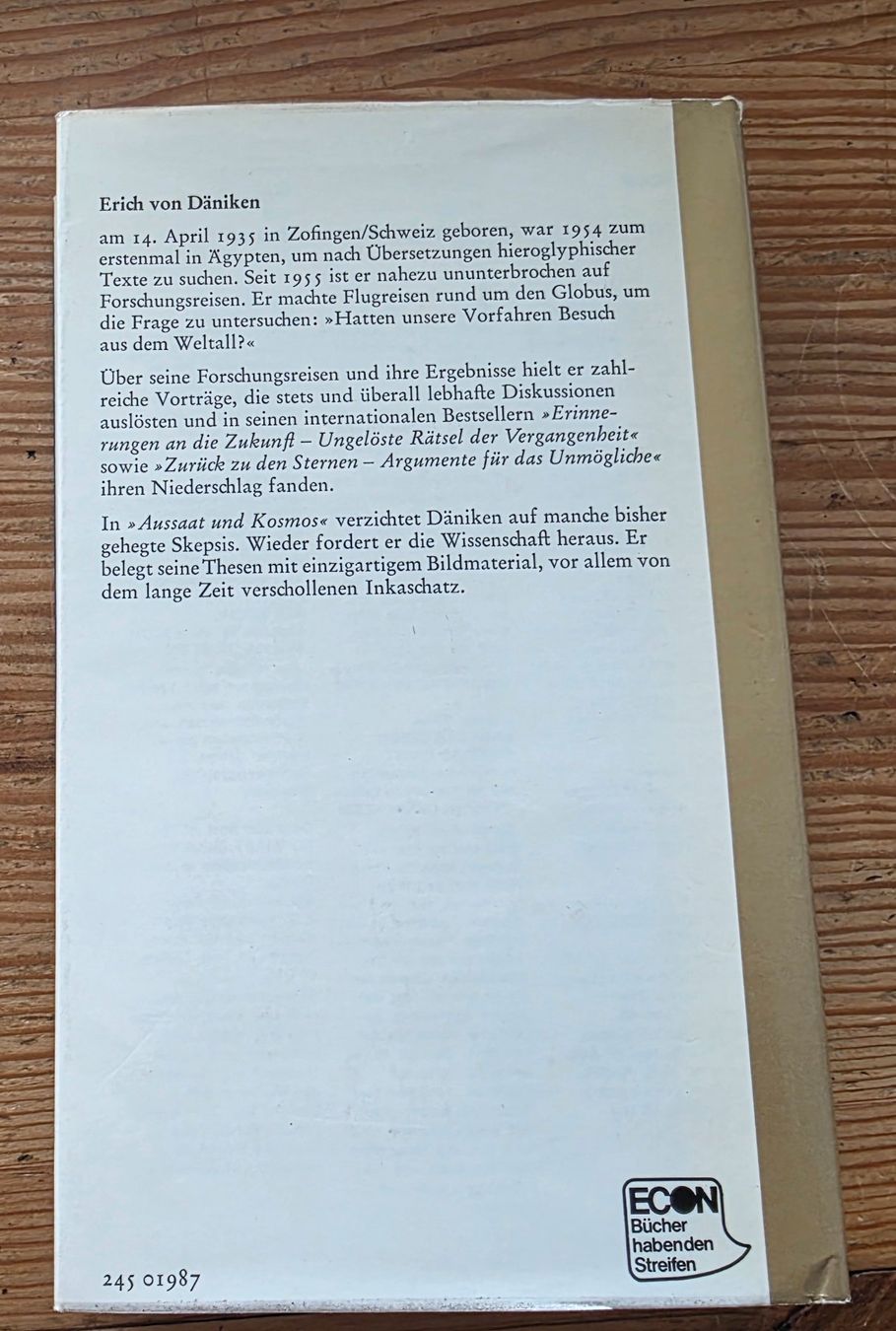 Aussaat und Kosmos Buch 1. Auflage 1972 Erich von Däniken 2 (Gebraucht ...