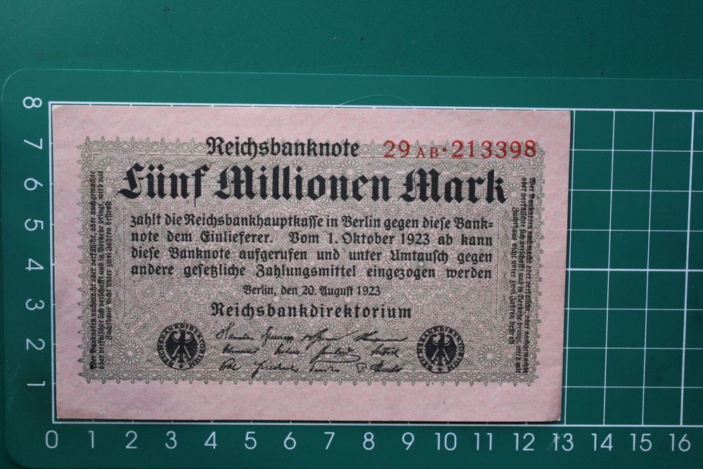 currency reichsbanknote 5 millionen Mark 1923 | Kaufen auf Ricardo