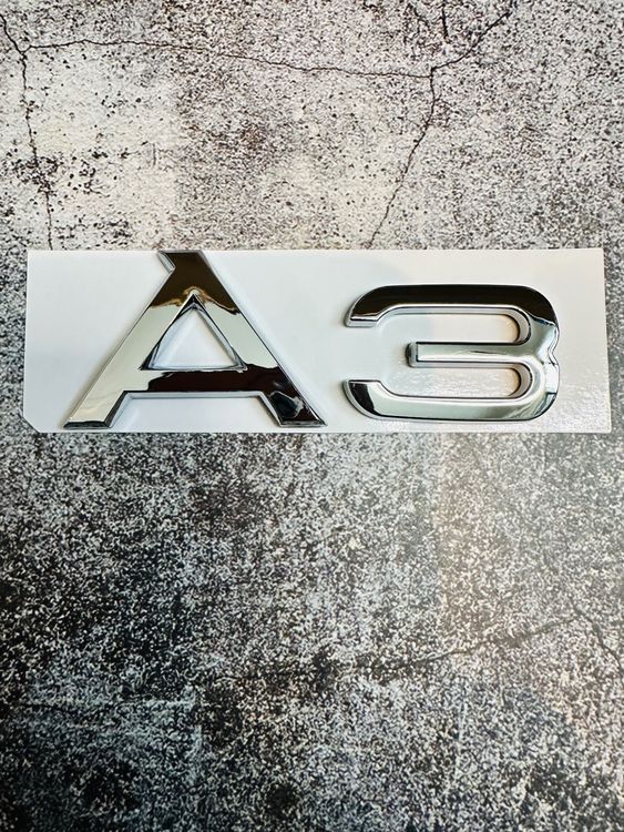 Audi A3 Emblem Schriftzug Logo NEU in Chrom (Neu und originalverpackt ...