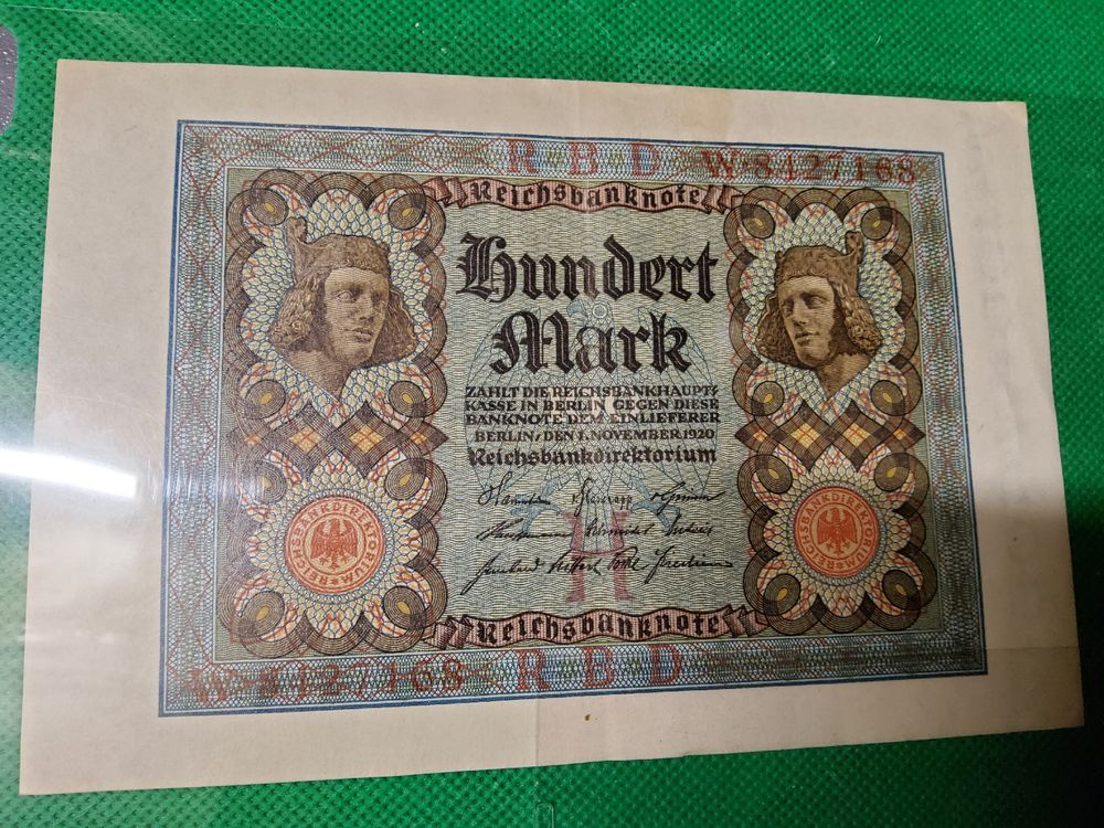 Reichsbanknote 1920 | Kaufen auf Ricardo