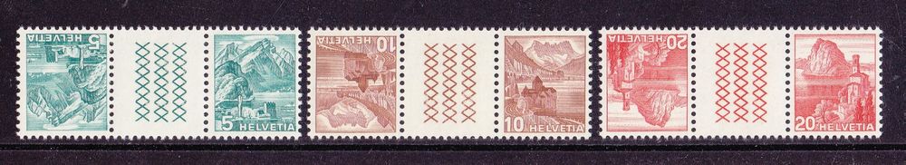 1942 Kehrdrucke 3 Stück mit Zwischensteg ** POSTFRISCH ** | Kaufen auf Ricardo