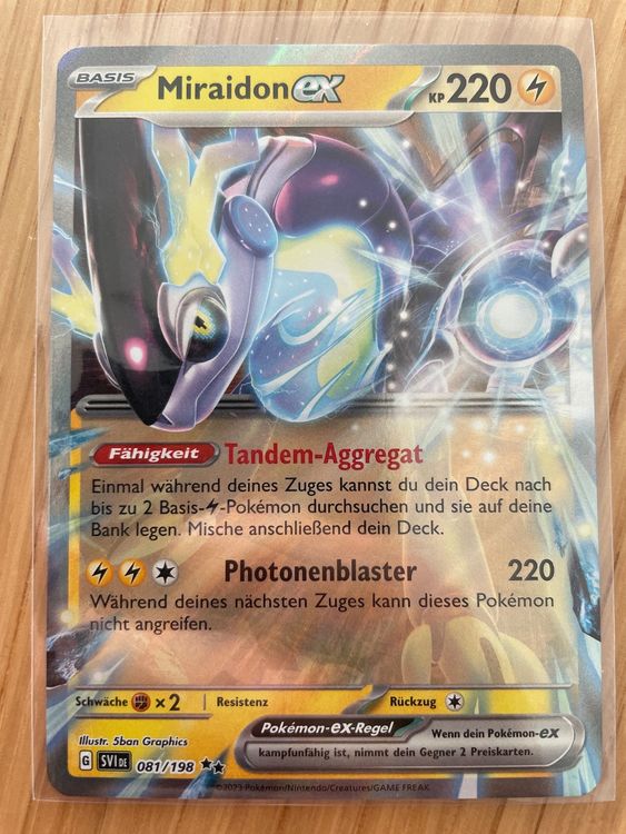 Miraidon ex Pokemon Karte. Ab 1.Fr. (Neu (gemäss Beschreibung)) in ...