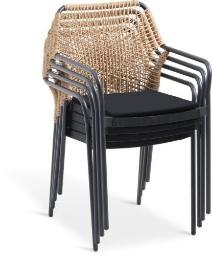 Gartenstuhl / Stapelstuhl FASTRUP schwarz x 8 Stück (Gebraucht) in Bern ...