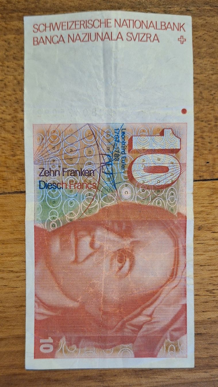 Alte 10.- Franken Banknote Schweiz (6. Banknotenserie) (Gebraucht) in ...