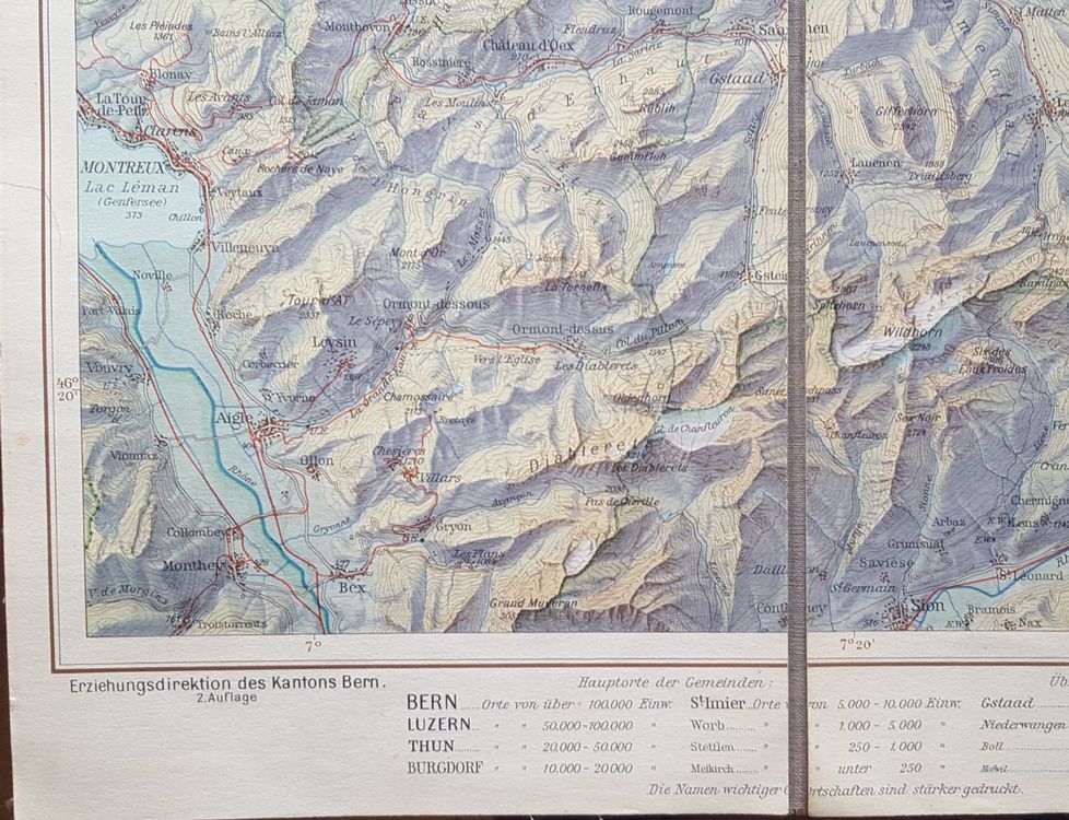 Grosse Schülerkarte des Kantons Bern (1953) (Gebraucht) in Bern für CHF 7.9 – mit Lieferung auf ...