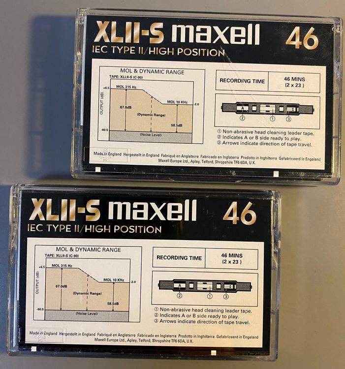 2 Stk. Maxell XLII-S 46 Musikkassetten | Kaufen auf Ricardo