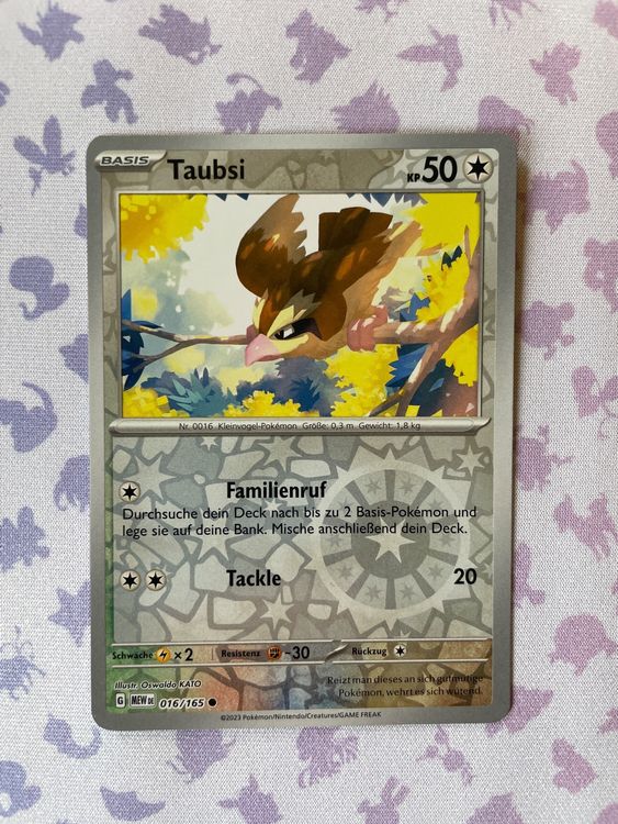 Taubsi 016/165 reverse Holo - Pokemon 151 DE | Kaufen auf Ricardo