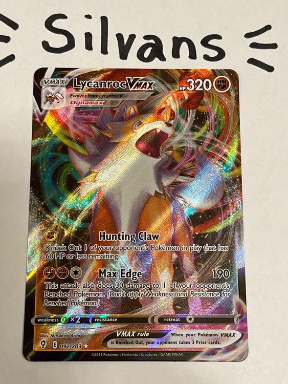 Lycanroc Vmax Evolving Skies Drachenwandel Englisch (Neu (gemäss ...