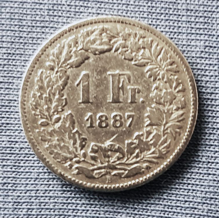 1 Franken 1887 uralte und seltene Silbermünze ab nur 1 Fr !! (Gebraucht) in Camignolo für CHF 3 ...