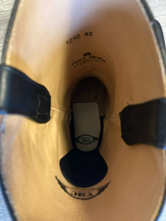 Cowboy Boots TONY MORA Western Schwarz Lederstiefel Handmade | Kaufen ...