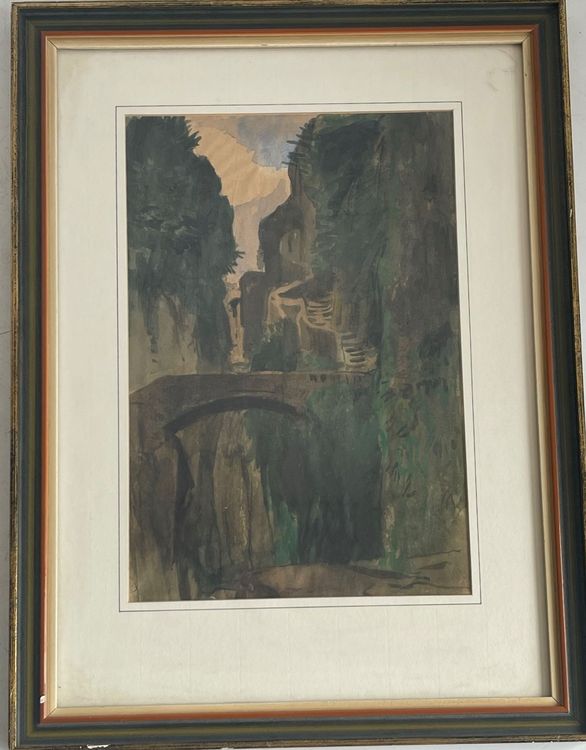 Landschaft Aquarell monogrammiert | Kaufen auf Ricardo