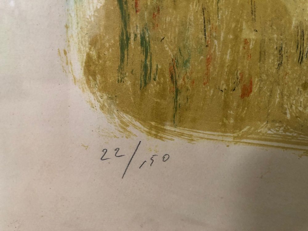 Alois Carigiet Lithographie "Zwei Frauen auf Eseln" 1962 | Kaufen auf Ricardo