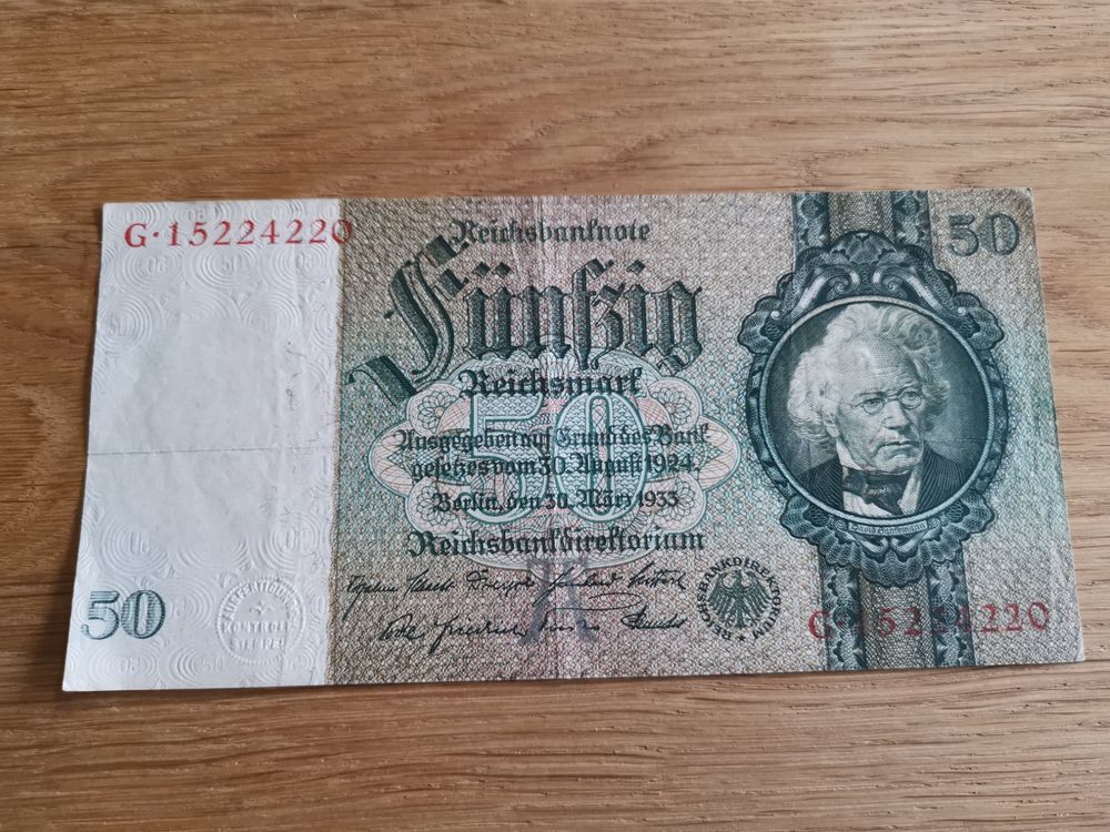 Reichsbanknote 50 Mark Berlin 30. März 1933 | Kaufen auf Ricardo