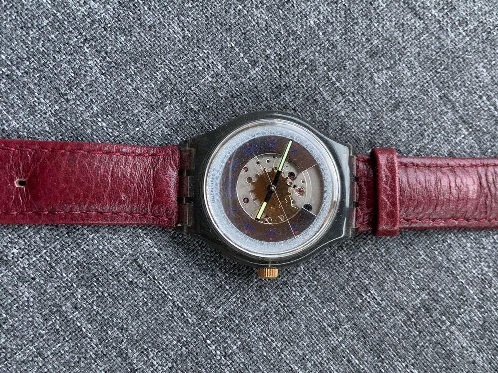 Weinrote automatic Swatch originalverp. | Kaufen auf Ricardo