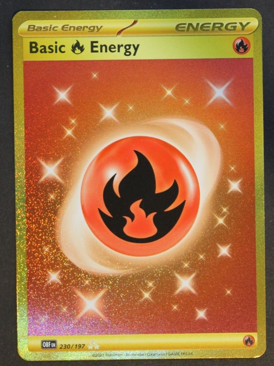 Pokémon - Fire Energy - Gold - (OBF 230) EN (Neu (gemäss Beschreibung ...