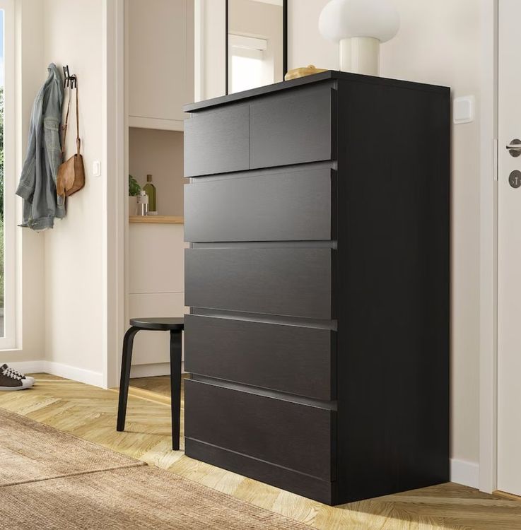 Malm Kommode Schwarz