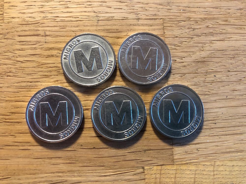 5 Migros Jetons (Gebraucht) in Vilters für CHF 7 – mit Lieferung auf Ricardo kaufen